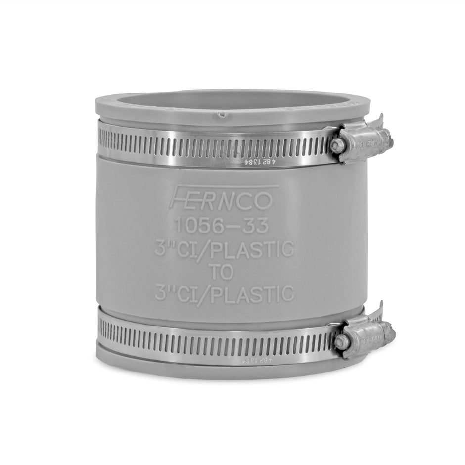 3 x 3 Fernco Coupler | Radon Fan Connector | Festa Radon Tech